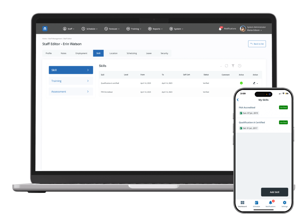 Staff Management | Features | nimbus